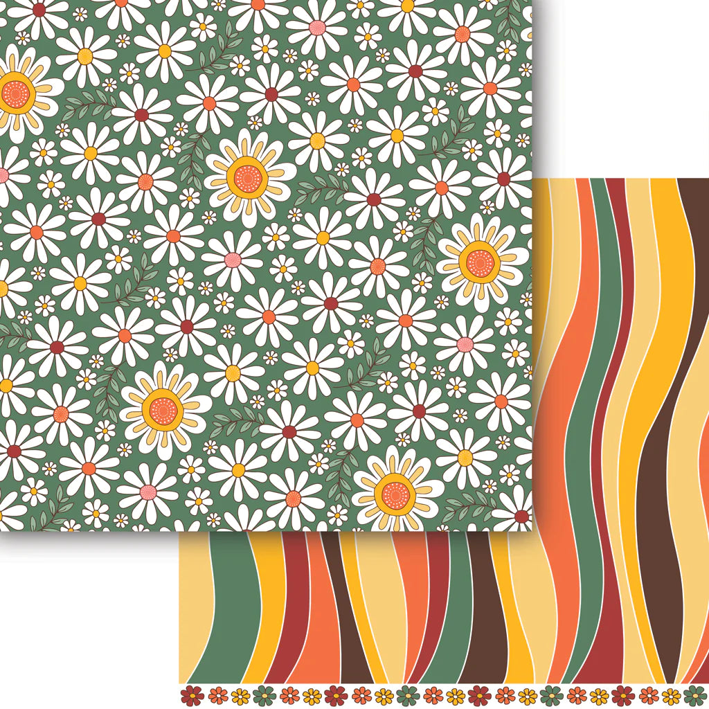 12x12 Paper: Dare 2B Artzy-Crazy Daisy – Purple Pinky Promises