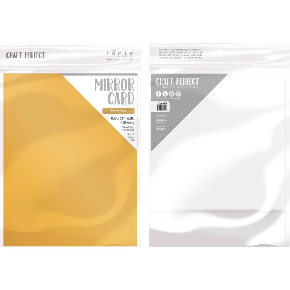 Specialty Paper: Craft Perfect Satin Mirror Cardstock 8.5"X11" 5/Pkg-G ...