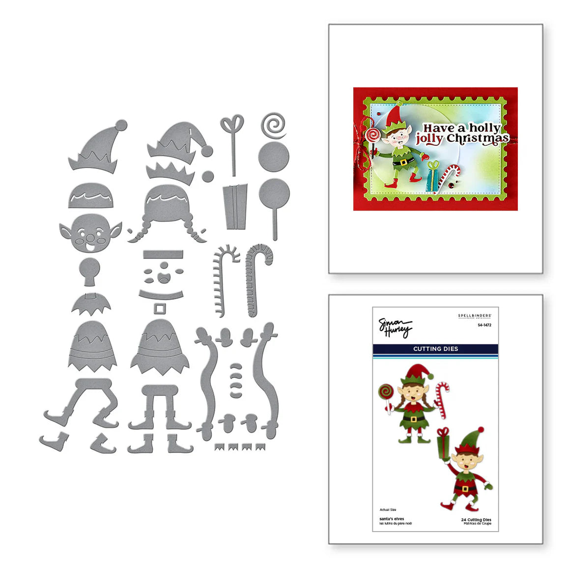 Dies: Spellbinders-SANTA'S ELVES ETCHED DIES FROM THE NORTH POLE FRIEN ...