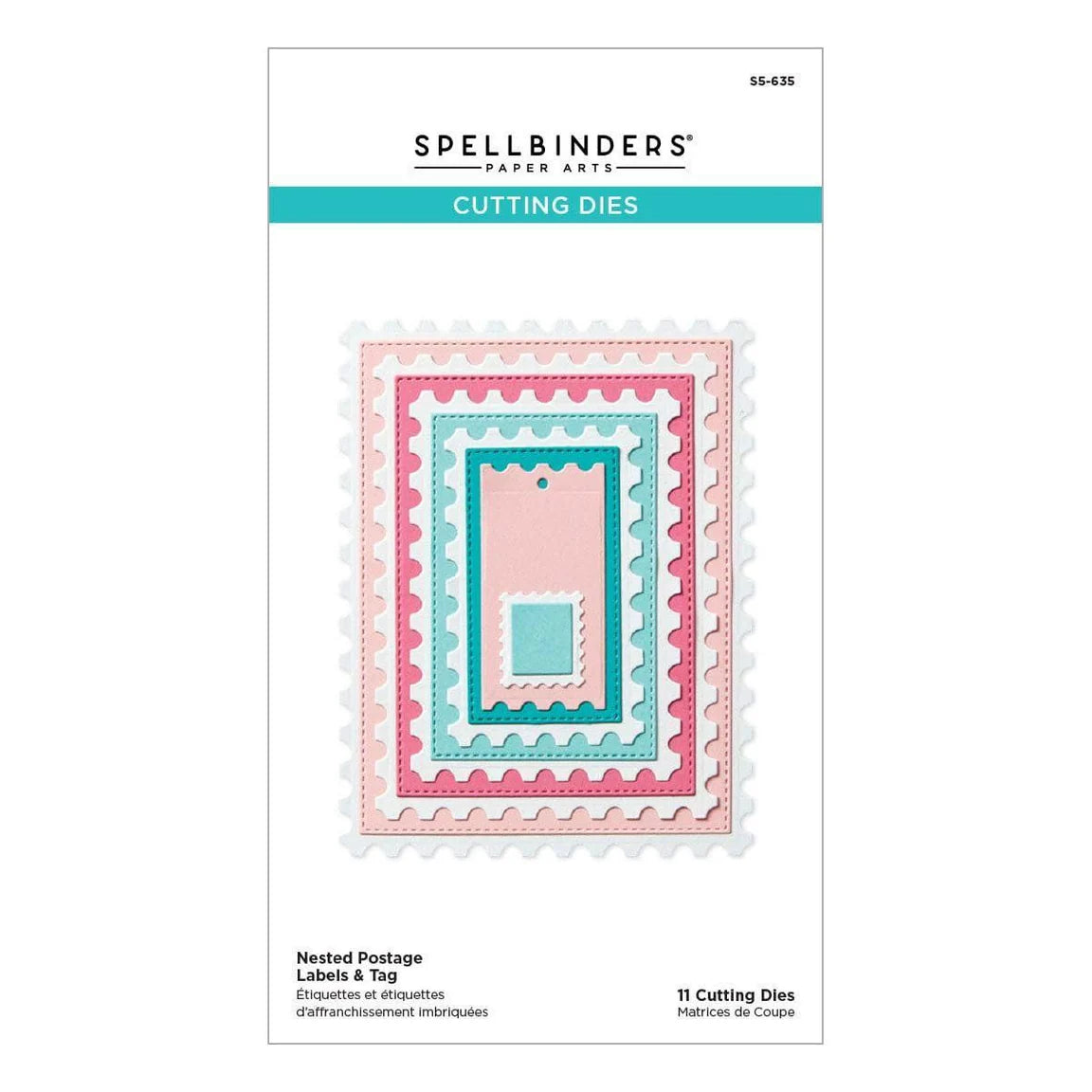 Dies: SPELLBINDERS-NESTED POSTAGE LABELS & TAG ETCHED DIES – Purple ...