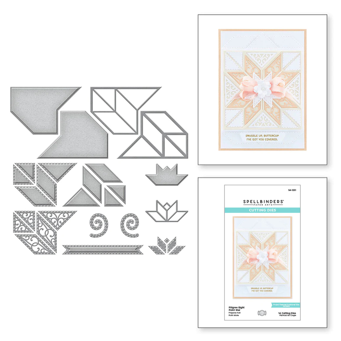 Dies: Spellbinders Filigree Eight Point Star Die Set – Purple Pinky ...