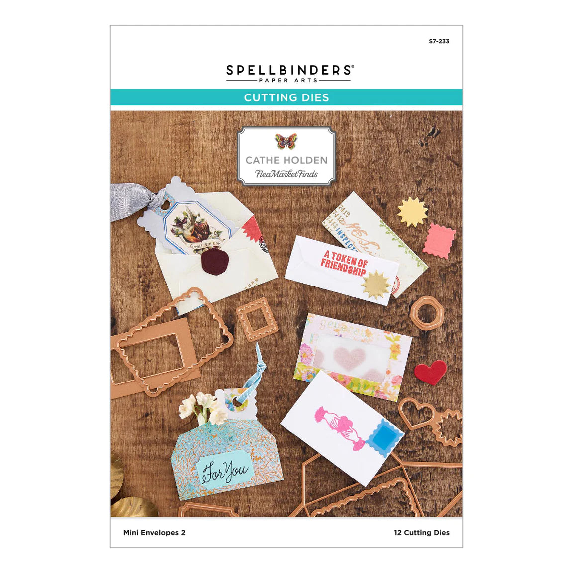 Dies: Spellbinders-MINI ENVELOPE 2 ETCHED DIES FROM THE FLEA MARKET FI ...