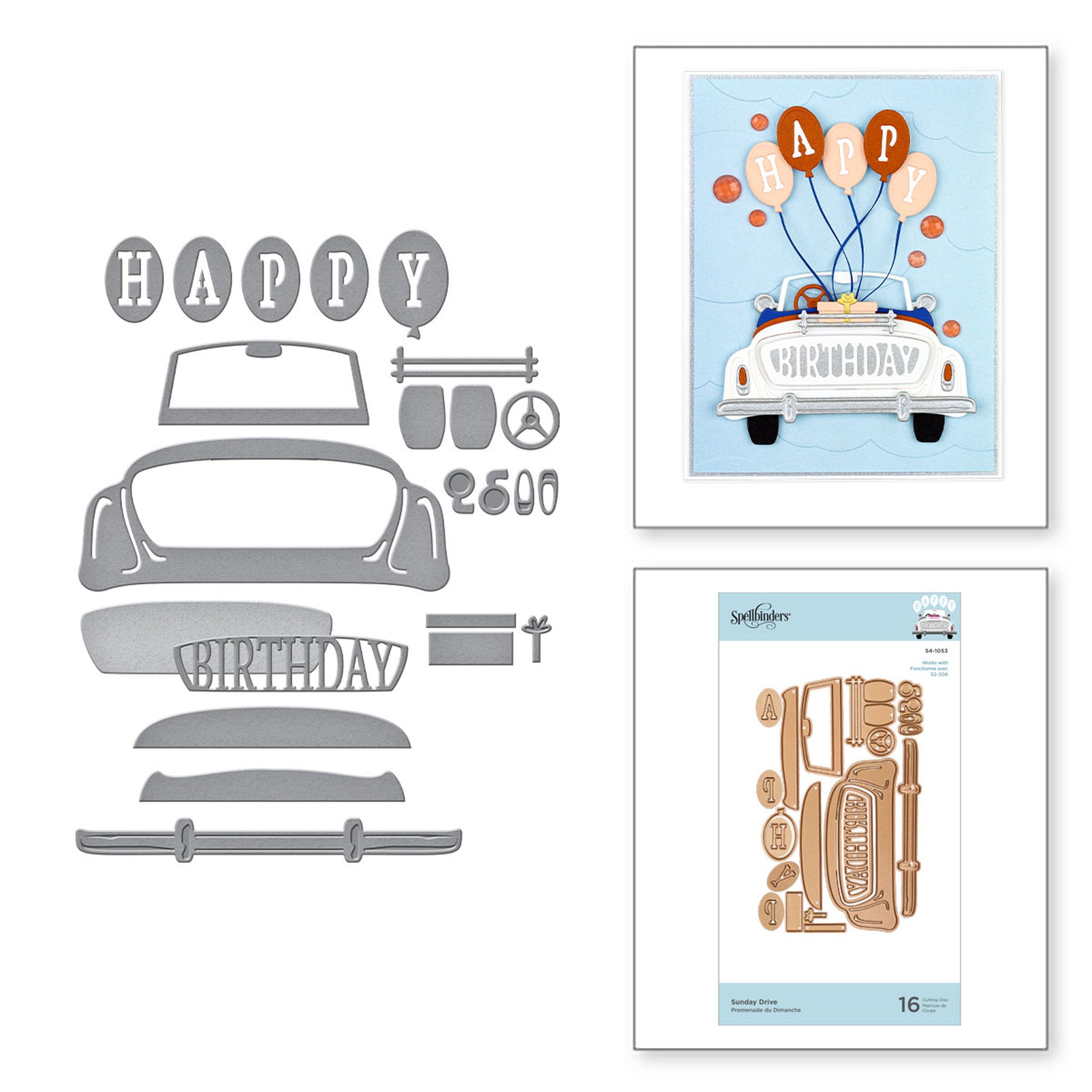 Dies: Spellbinders-Sunday Drive – Purple Pinky Promises